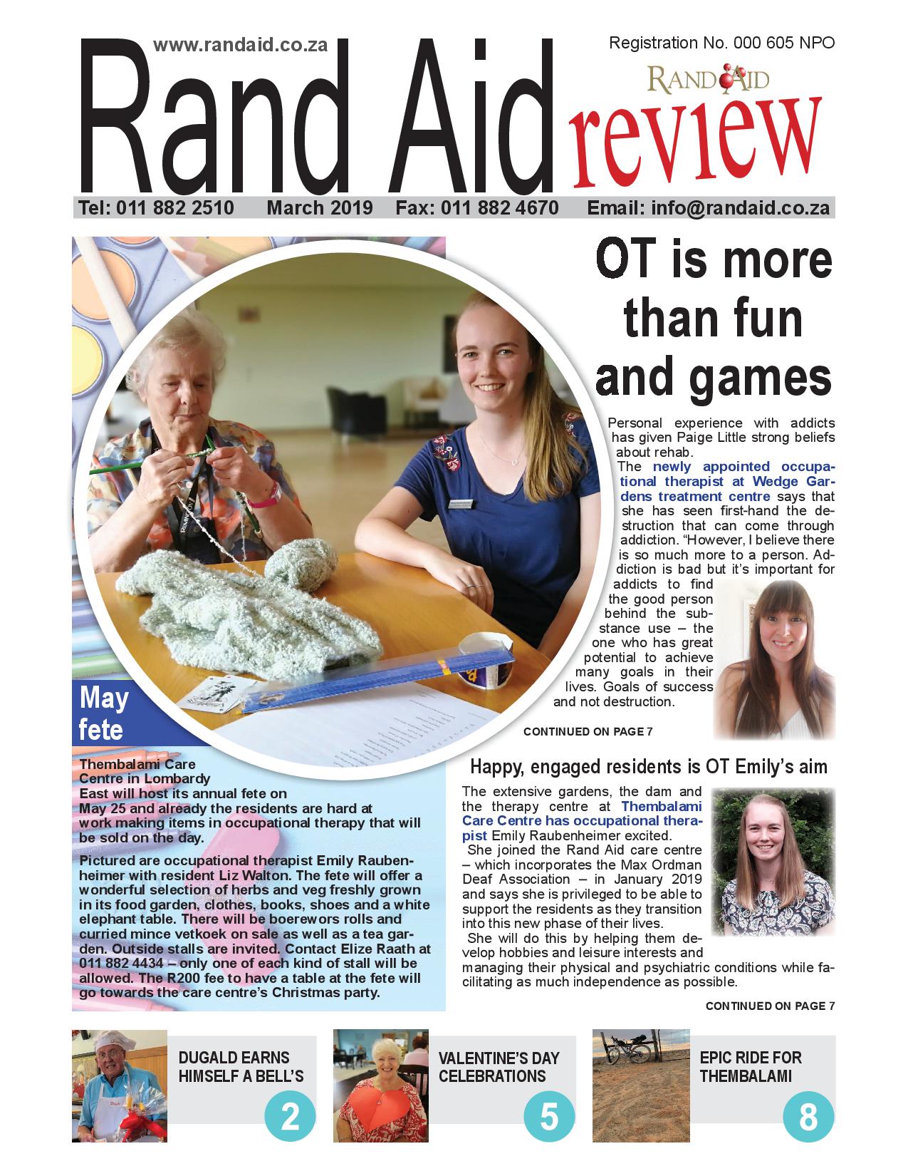 Rand Aid Review: First 2019 – Rand Aid Association