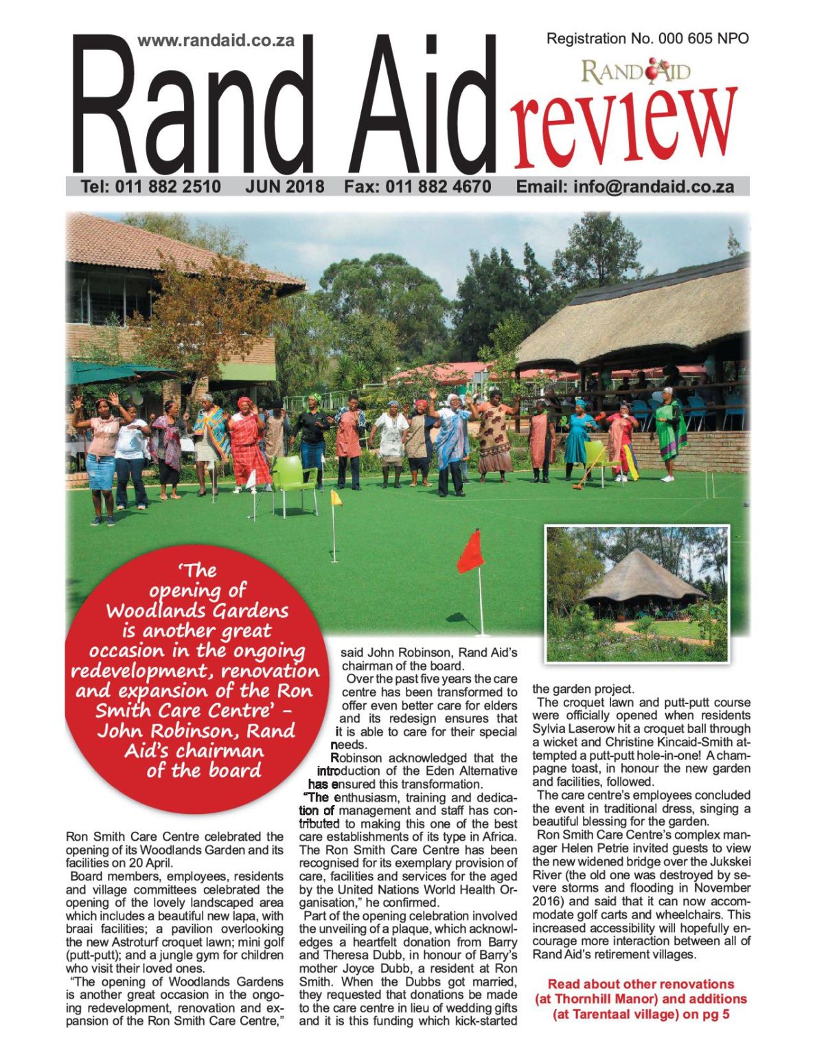 Rand Aid Review: Second 2018 – Rand Aid Association