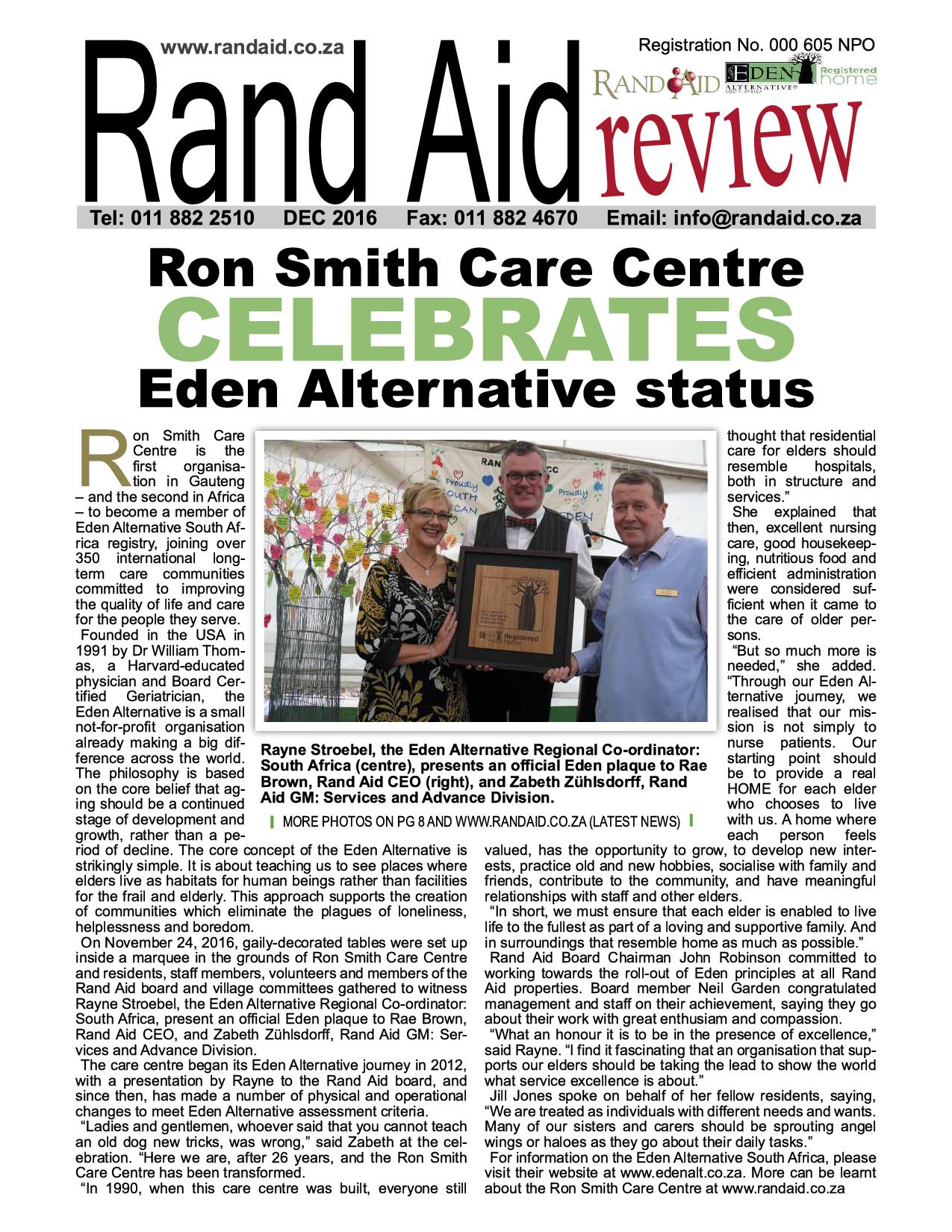 Rand Aid Review: Fourth 2016 – Rand Aid Association