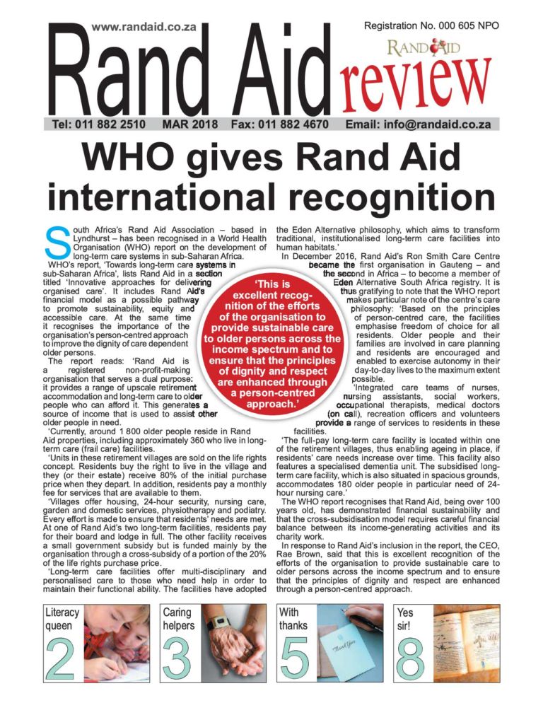 Rand Aid Review: First 2018 – Rand Aid Association