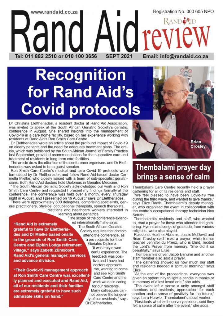 Rand Aid Review: Third 2021 – Rand Aid Association