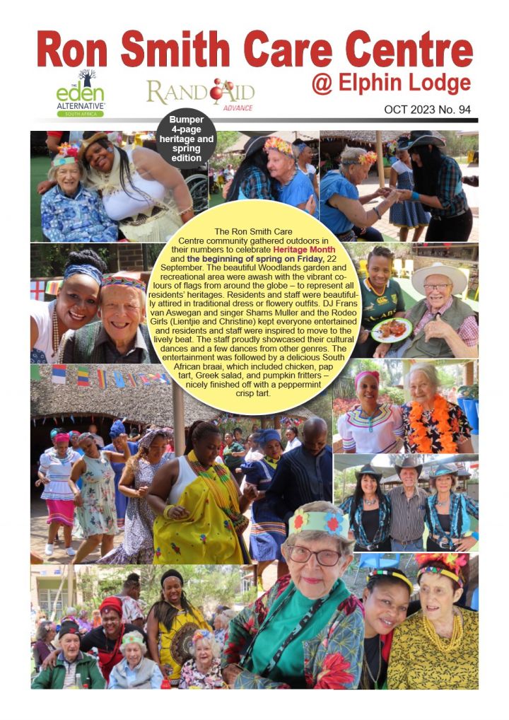 Ron Smith Care Centre newsletter: October 2023 – Rand Aid Association