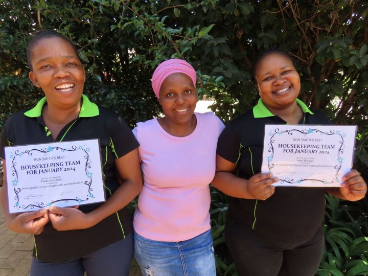 Best housekeeping team for January 2024 – Rand Aid Association